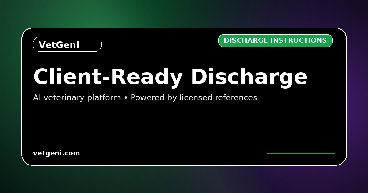 Veterinary Discharge Instructions Template | VetGeni